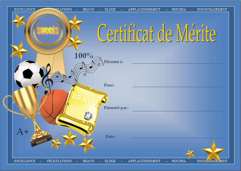 Certificat de Mérite - Docutexte